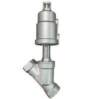 China Stainless Steel 304/316 Pneumatic Piston Angle Seat Valve for Industrial Applications for sale