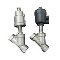 China Stainless Steel 304/316 Pneumatic Piston Angle Seat Valve for Industrial Applications for sale