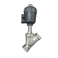 China Stainless Steel 304/316 Pneumatic Piston Angle Seat Valve for Industrial Applications for sale