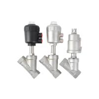 China Stainless Steel 304/316 Pneumatic Piston Angle Seat Valve for Industrial Applications for sale