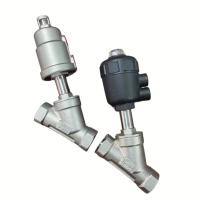China Stainless Steel 304/316 Pneumatic Piston Angle Seat Valve for Industrial Applications for sale