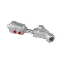 China CF8/CF8m NPT Thread Pneumatic Angle Seat Valve Straight Through Type for Double Acting for sale