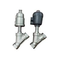 China CF8/CF8m NPT Thread Pneumatic Angle Seat Valve Straight Through Type for Double Acting for sale