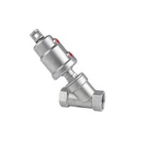China NPT/BSPT/BSPP End Connection 1/2 Inch Ss Threaded Pneumatic Actuator Angle Seat Valve for sale
