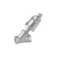 China Stainless Steel 304/316 Y Type Pneumatic Angle Seat Valve Connection Form Thread for sale