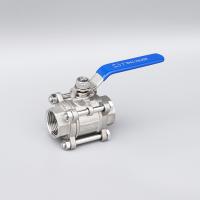 China 304/316 Stainless Steel Medium Pressure Pipe Threaded Connection 3PC Ball Valve for sale