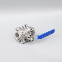 China 304/316 Stainless Steel Medium Pressure Pipe Threaded Connection 3PC Ball Valve for sale