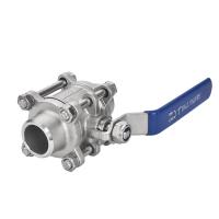 China Structure Floating Stainless Steel 3PC Welded Ball Valve CF8m Bw/Sw Customized Request for sale