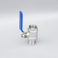 China 2PC Female and Male Thread ISO 5211 Stainless Steel Ball Valve with Manual Driving Mode for sale
