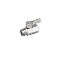 China Miniature Mini Ball Valve with Manual 304 All Steel Female and Male Thread Connection for sale