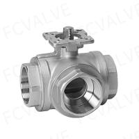 China Stainless Steel 3 Way Valve and Actuator T Type Full Port High Platform for Industrial for sale