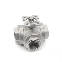China Stainless Steel 3 Way Valve and Actuator T Type Full Port High Platform for Industrial for sale