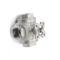 China Stainless Steel 3 Way Valve and Actuator T Type Full Port High Platform for Industrial for sale