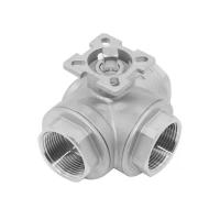 China Stainless Steel 3 Way Valve and Actuator T Type Full Port High Platform for Industrial for sale