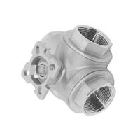 China Stainless Steel 3 Way Valve and Actuator T Type Full Port High Platform for Industrial for sale