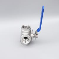 China CFR Term DN8-DN65 304/316 Stainless Steel Female 3 Way Ball Valve with Manual Handle for sale