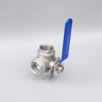 China CFR Term DN8-DN65 304/316 Stainless Steel Female 3 Way Ball Valve with Manual Handle for sale