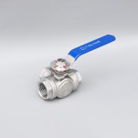 China CFR Term DN8-DN65 304/316 Stainless Steel Female 3 Way Ball Valve with Manual Handle for sale