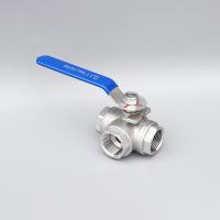 China CFR Term DN8-DN65 304/316 Stainless Steel Female 3 Way Ball Valve with Manual Handle for sale