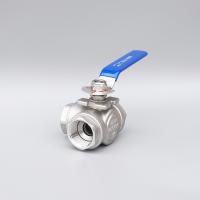 China CFR Term DN8-DN65 304/316 Stainless Steel Female 3 Way Ball Valve with Manual Handle for sale
