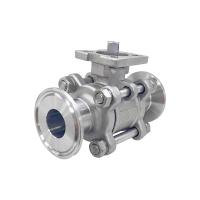 China 304/316 Stainless Steel 3PC Quick Installation High Platform Ball Valve for Water Media for sale