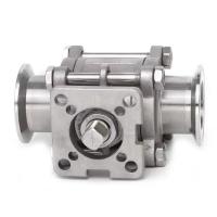 China 304/316 Stainless Steel 3PC Quick Installation High Platform Ball Valve for Water Media for sale