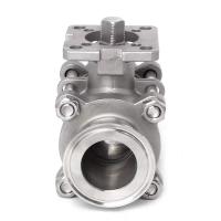 China 304/316 Stainless Steel 3PC Quick Installation High Platform Ball Valve for Water Media for sale