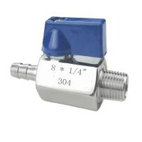 China 304/316 Stainless Steel Mini Ball Valve Nozzle High Pressure with Thread Connection for sale