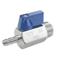 China 304/316 Stainless Steel Mini Ball Valve Nozzle High Pressure with Thread Connection for sale