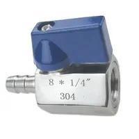 China 304/316 Stainless Steel Mini Ball Valve Nozzle High Pressure with Thread Connection for sale