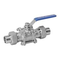 China Full Bore Function 304/316 Stainless Steel 3-Pieces Butt Welded Ball Valve with Union for sale