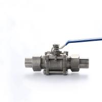 China Full Bore Function 304/316 Stainless Steel 3-Pieces Butt Welded Ball Valve with Union for sale