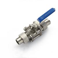 China Full Bore Function 304/316 Stainless Steel 3-Pieces Butt Welded Ball Valve with Union for sale