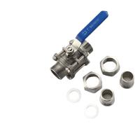 China Full Bore Function 304/316 Stainless Steel 3-Pieces Butt Welded Ball Valve with Union for sale
