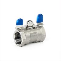 China 1PC Ball Valve Butterfly Type in 304/316 Stainless Steel with Thread Connection Design for sale