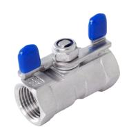 China Stainless Steel Butterfly Type 1PC Ball Valve for Thread End Connection and Oil Media for sale