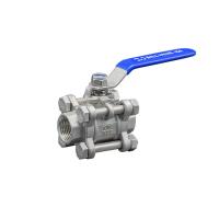 China Thread Connection 3 Piece Stainless Steel Floating Ball Valve for Chemical Industry for sale