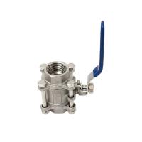 China Thread Connection 3 Piece Stainless Steel Floating Ball Valve for Chemical Industry for sale