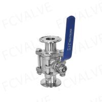China 3 PC Clamp Ball Valve with ISO 5211 Normal Temperature and NPT/Bsp/BSPT Connection for sale