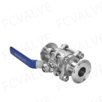 China 3 PC Clamp Ball Valve with ISO 5211 Normal Temperature and NPT/Bsp/BSPT Connection for sale