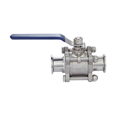 China Customized Request 3PC Sanitary Clamp Ball Valve for Water Media Usage and Supply for sale