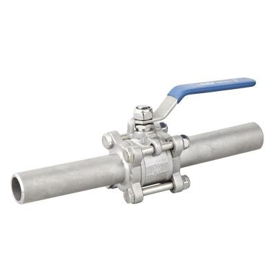China 3PC Stainless Steel Ball Valve with DN8-DN100 Butt Weld and Connection Form Welding for sale