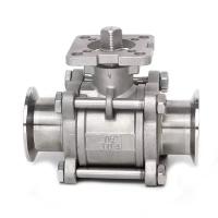 China Oed Supported 3PC Sanitary Clamp Ball Valve for Oil Media and ISO 5211 Standard for sale