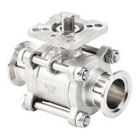 China Thread Connection Stainless Steel 3 Piece Clamp Ball Valve with ISO 9001 Certification for sale