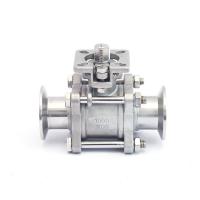 China Manual Driving Mode 3PC Clamp Ball Valve with ISO5211 Mounting Pad Customized Requests for sale