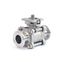 China Manual Driving Mode 3PC Clamp Ball Valve with ISO5211 Mounting Pad Customized Requests for sale