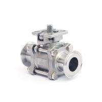 China Manual Driving Mode 3PC Clamp Ball Valve with ISO5211 Mounting Pad Customized Requests for sale