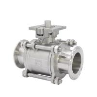 China Manual Driving Mode 3PC Clamp Ball Valve with ISO5211 Mounting Pad Customized Requests for sale