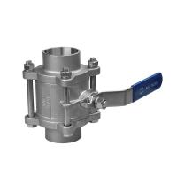 China DN8-DN100 3-Piece Socket Weld Ball Valve with High Pressure Pn1.6-6.4MPa Nominal for sale
