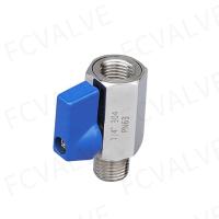 China Stainless Steel Mini Ball Valve OEM ODM with Aluminum Handle and BSPT End Connection for sale